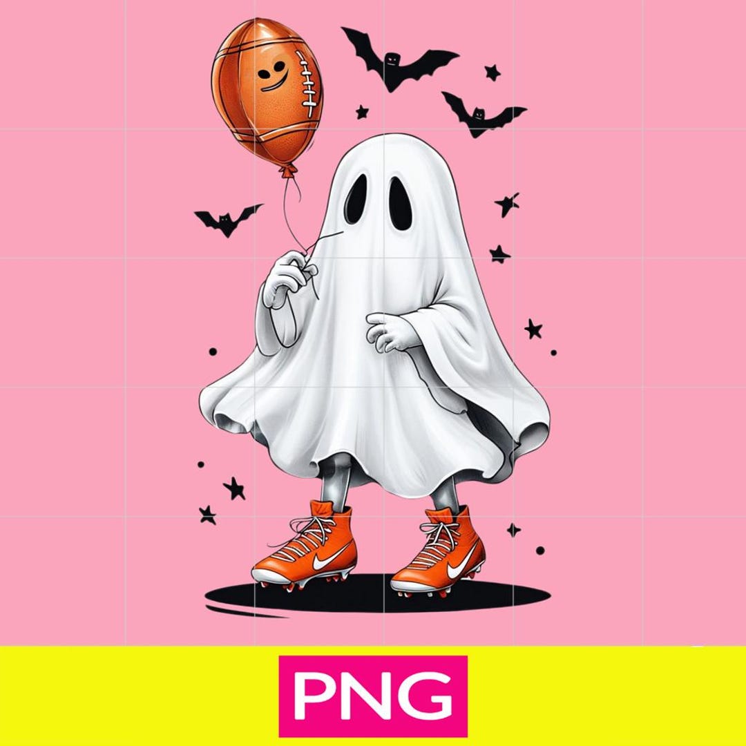 Cute Ghost Png, Halloween Png, Football Balloon Halloween Sports-themed ...