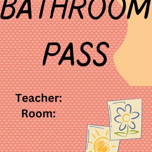 Bsthroom Pass (set of 3) - Etsy