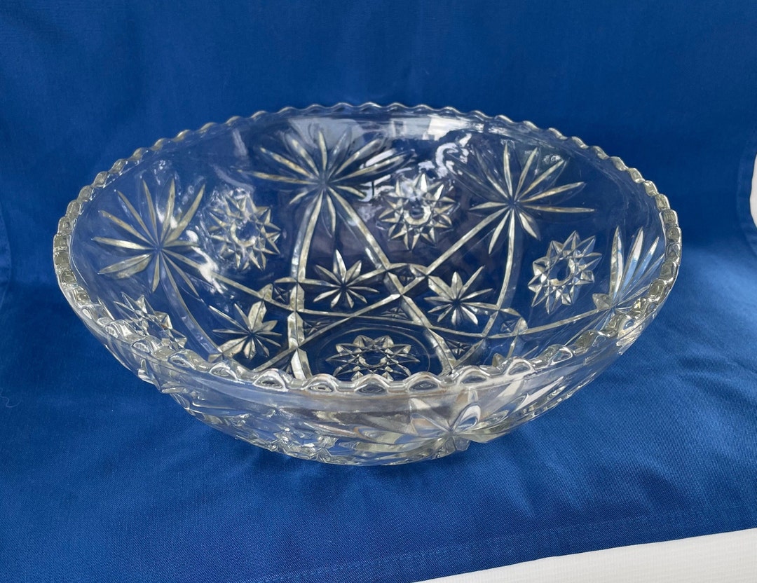 Anchor Hocking Prescut Vintage Cut Glass 10 Bowl Star of - Etsy