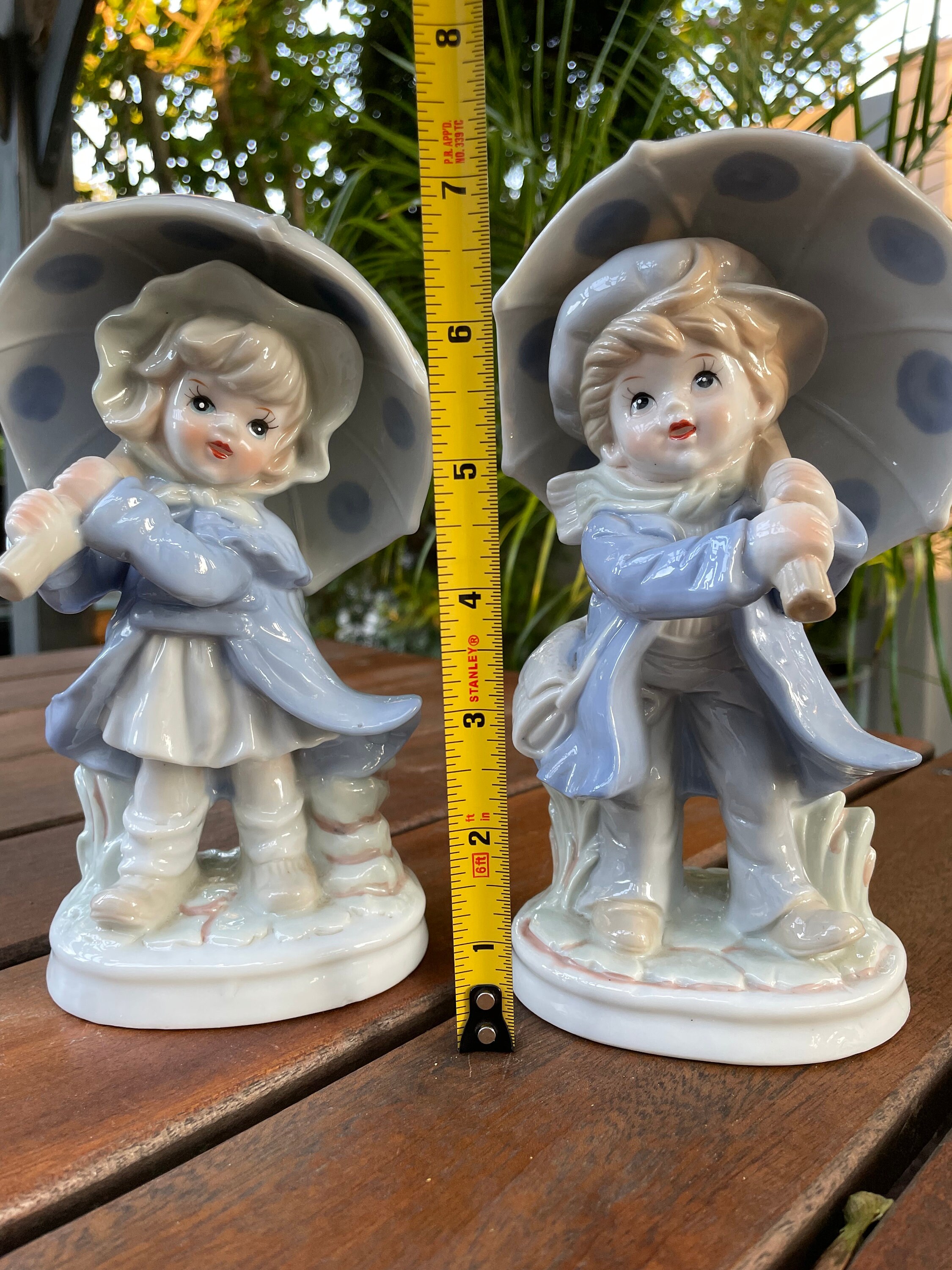 KPM Polka Dot Umbrella Boy and Girl Vintage Porcelain Figurines Rainy Day Get Well Gift - Etsy