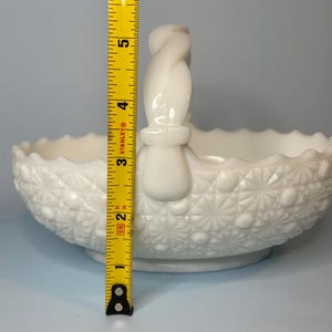 Imperial Glass Milk Glass Basket Daisy and Button Pattern With Handle ...