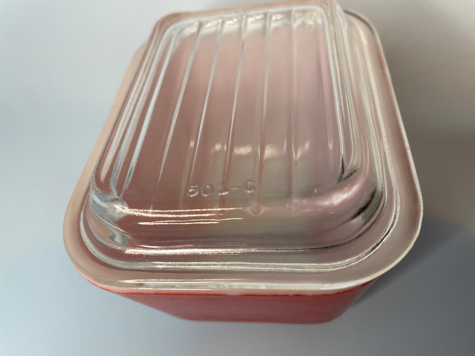 Pyrex Red Fridgie Refrigerator Dish 501 With Lid - Etsy