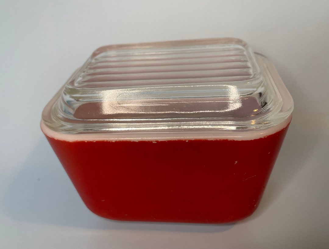 Pyrex Red Fridgie Refrigerator Dish 501 With Lid - Etsy
