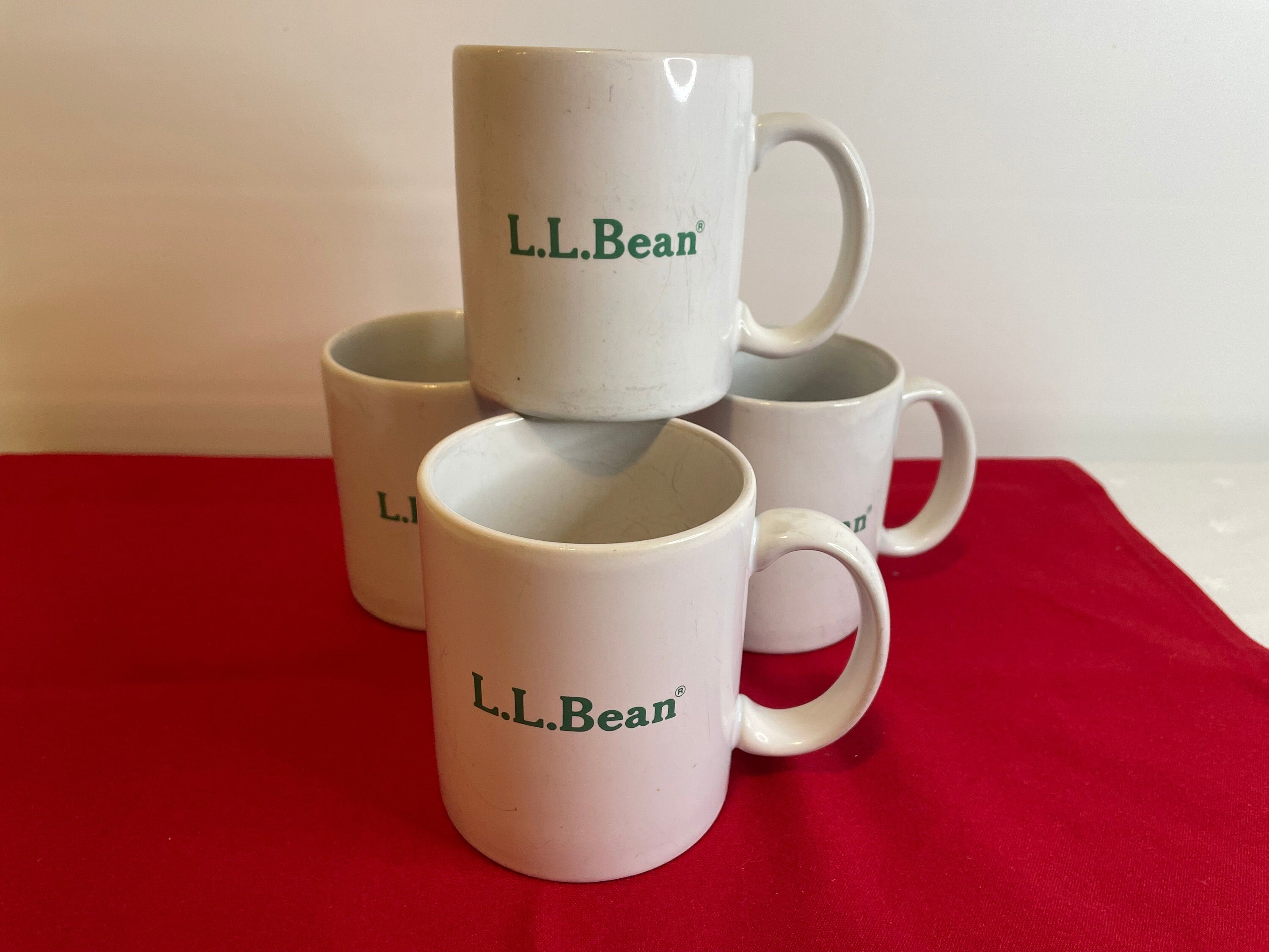 LL Bean Vintage Classic Coffee Mugs White Mugs AS IS See Photos - Etsy