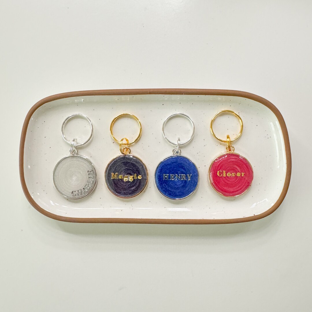 Custom Circle Tags | Personalized Resin Pet ID Tags, Dog Tags, Cat Tags ...