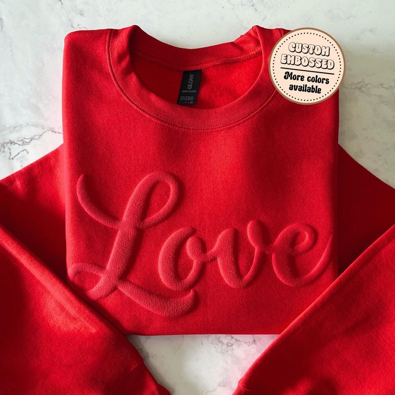 Embossed Sweatshirt - Etsy