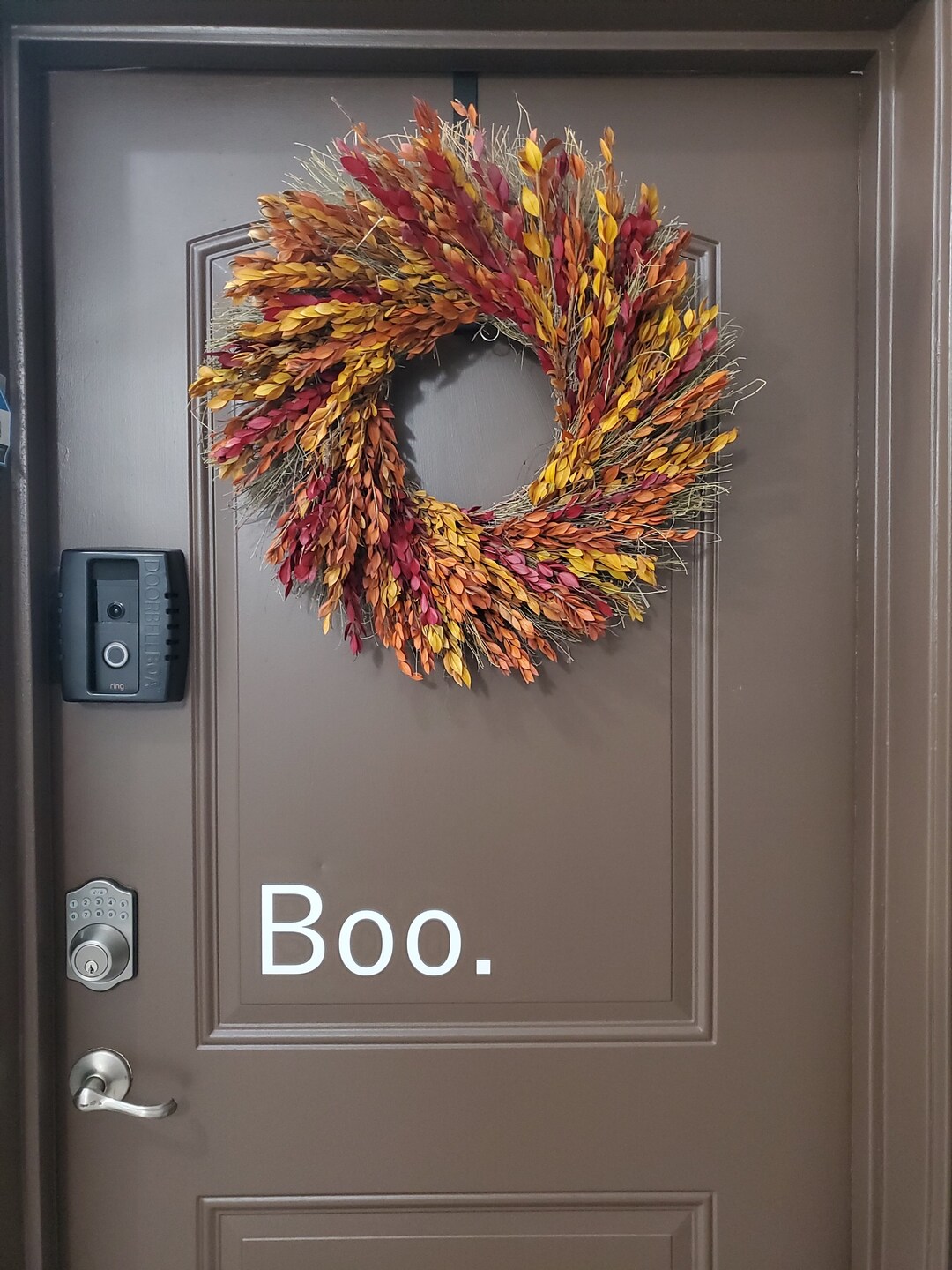 Halloween Boo Vinyl Decal for Front Door - Etsy