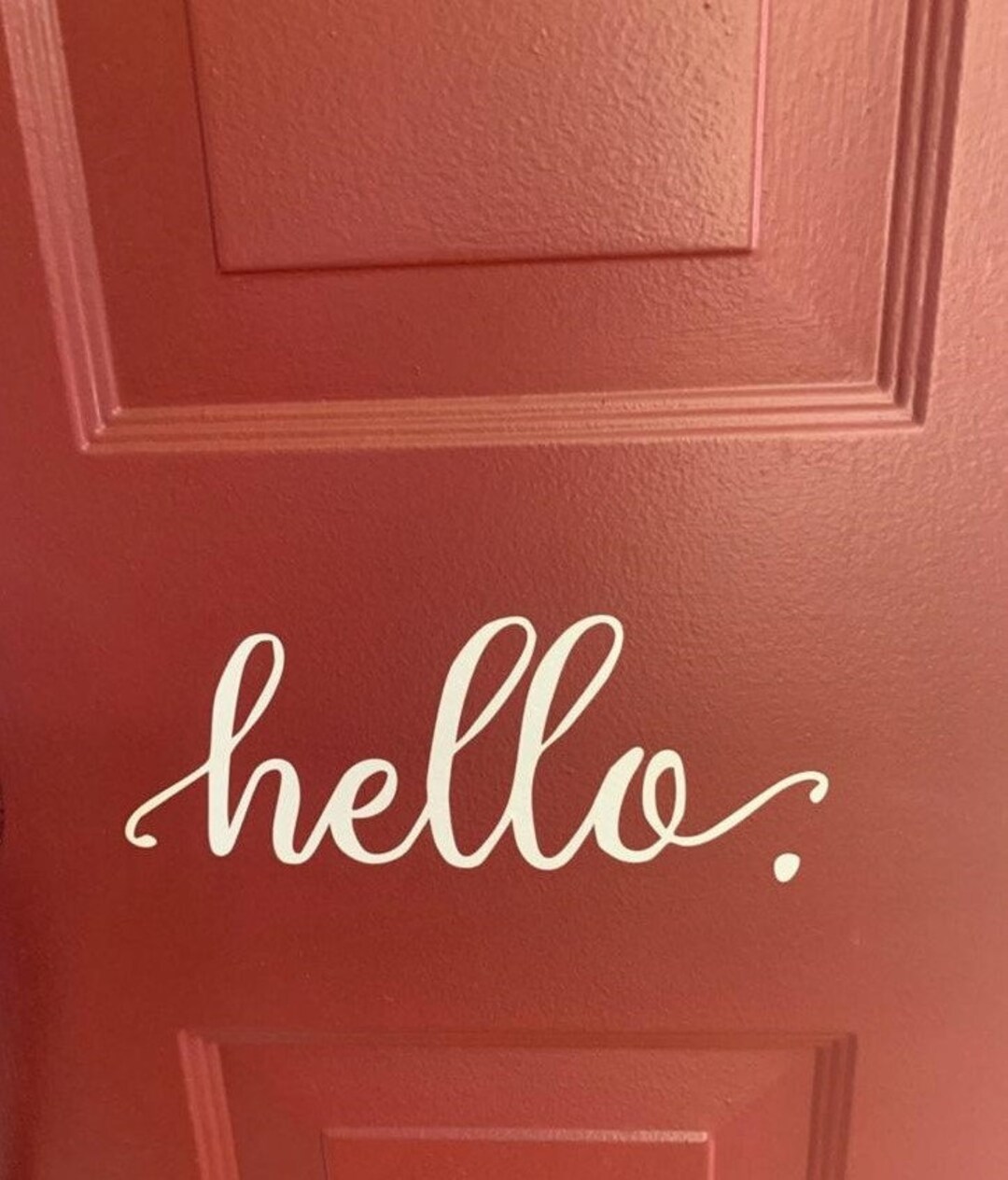 Hello Vinyl Decal for Front Door - Etsy