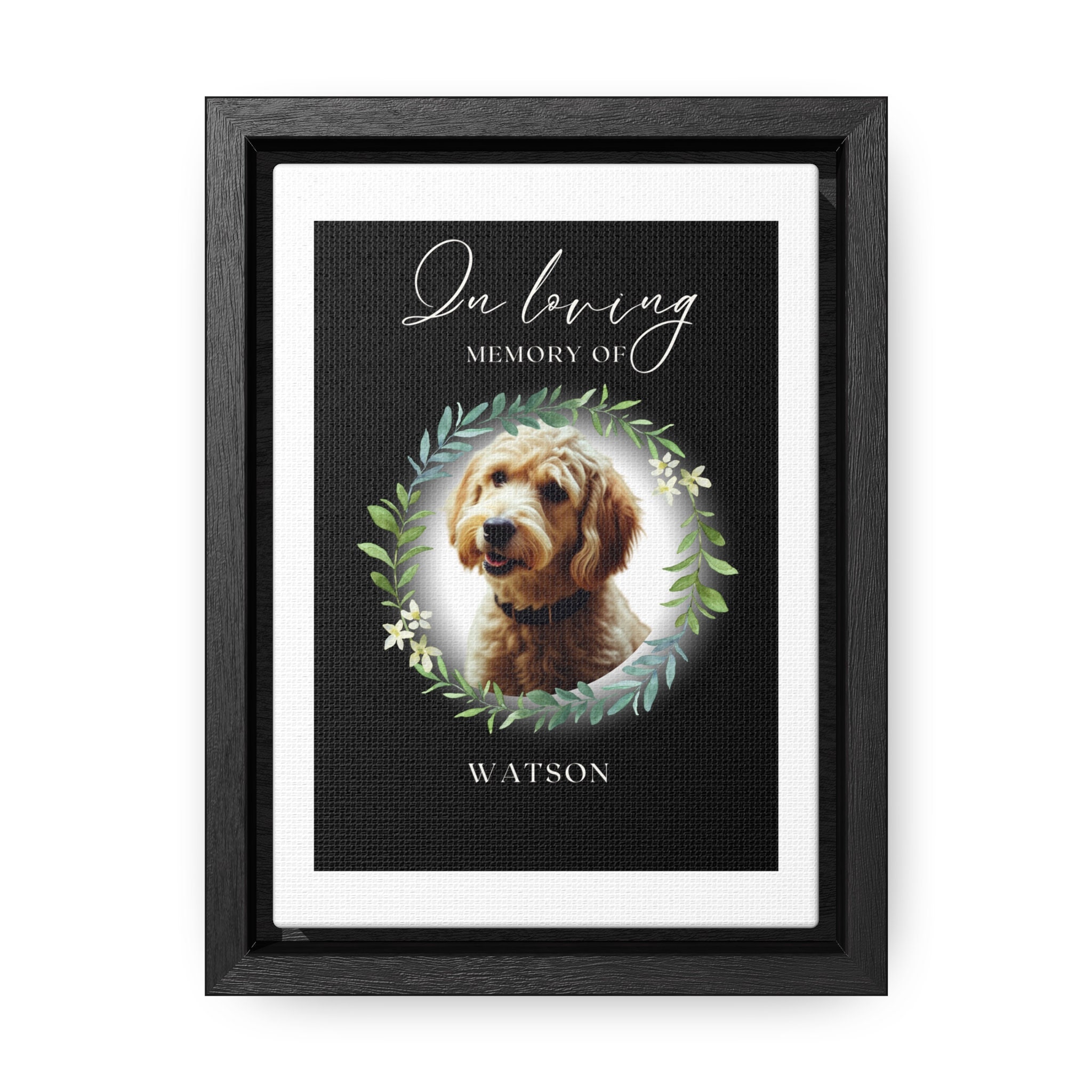 In Loving Memory, Pet Portrait Memorial, Dog Remembrance Gift, Cat ...