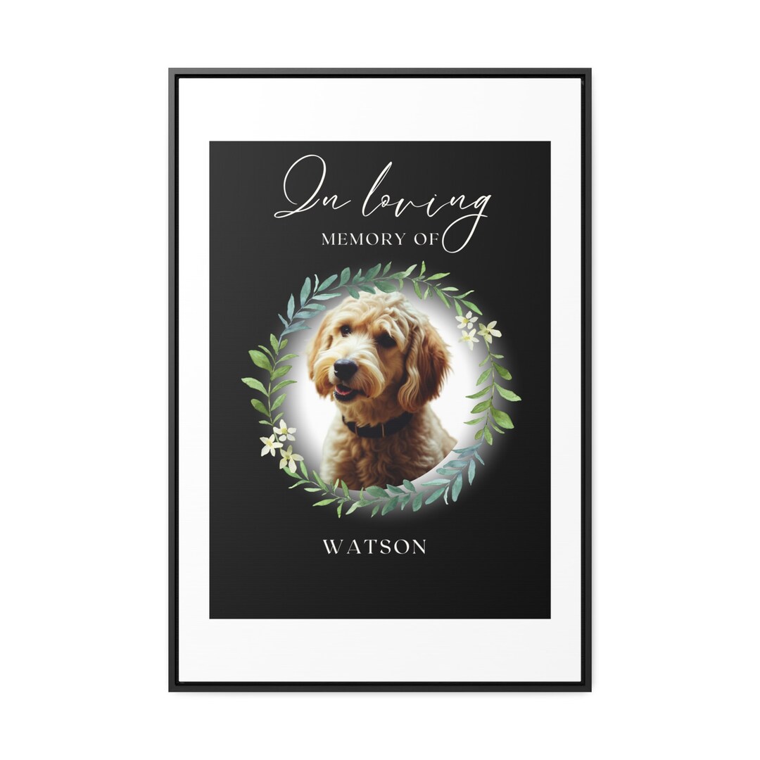 In Loving Memory, Pet Portrait Memorial, Dog Remembrance Gift, Cat ...