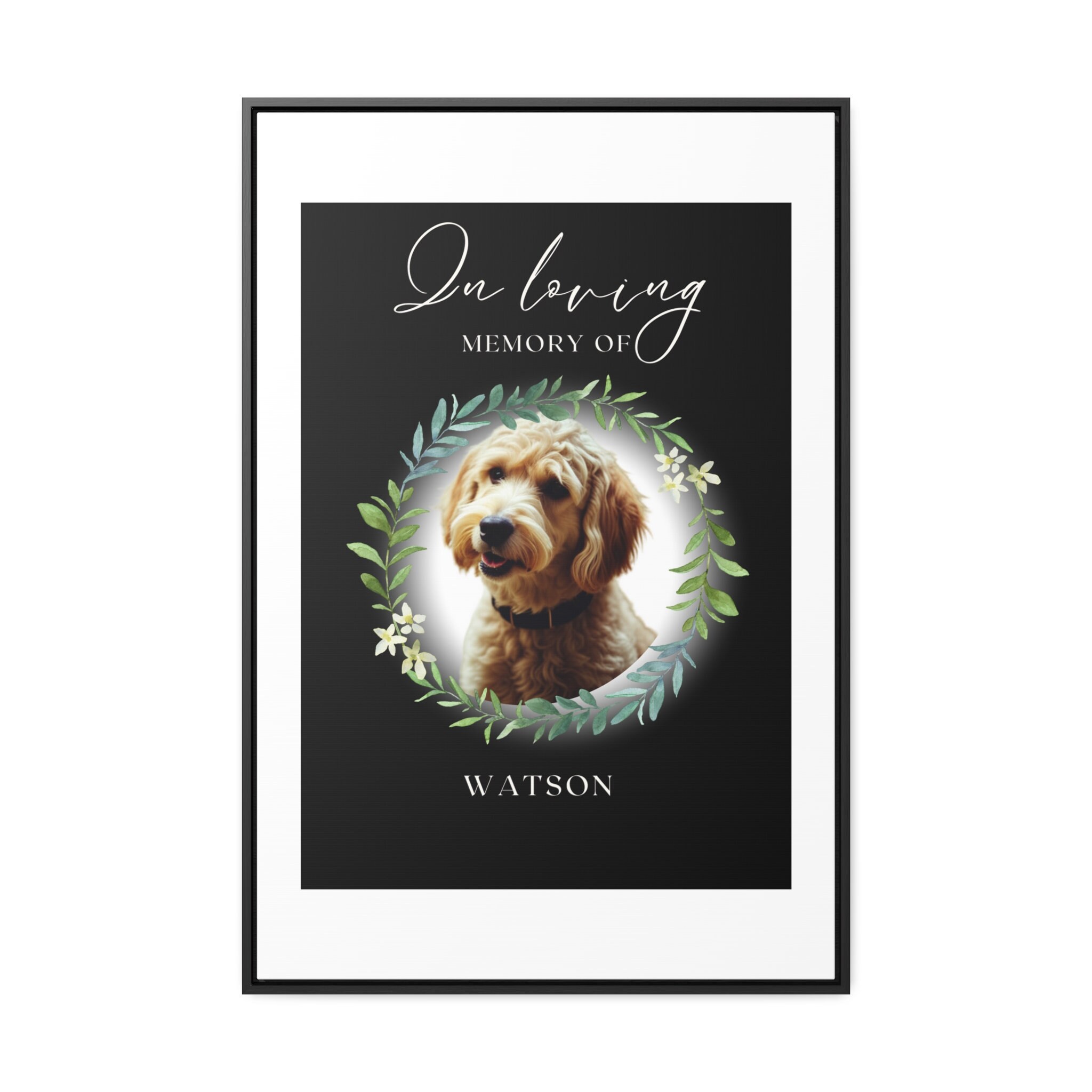 In Loving Memory, Pet Portrait Memorial, Dog Remembrance Gift, Cat ...
