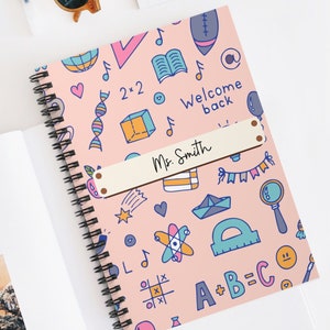 Custom Teacher Notebook, Personalized Spiral Notebook, Gift for Teacher ...