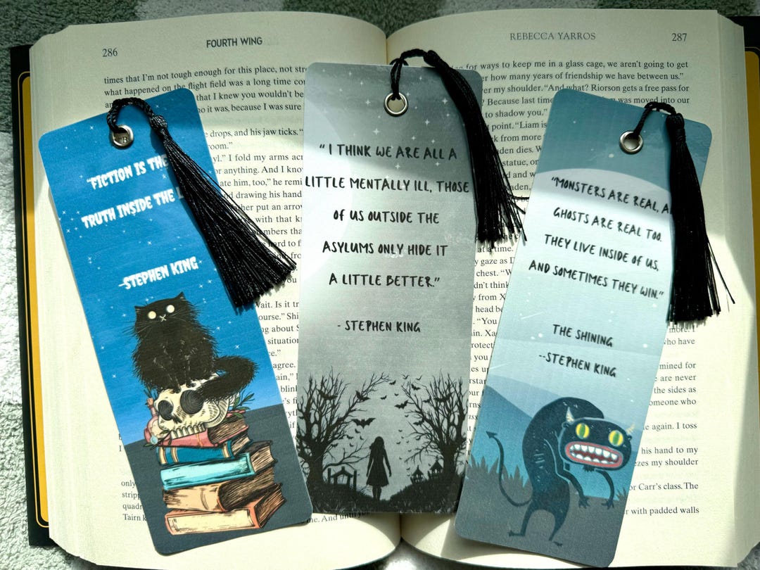 Stephen King, Stephen King Bookmark - Etsy