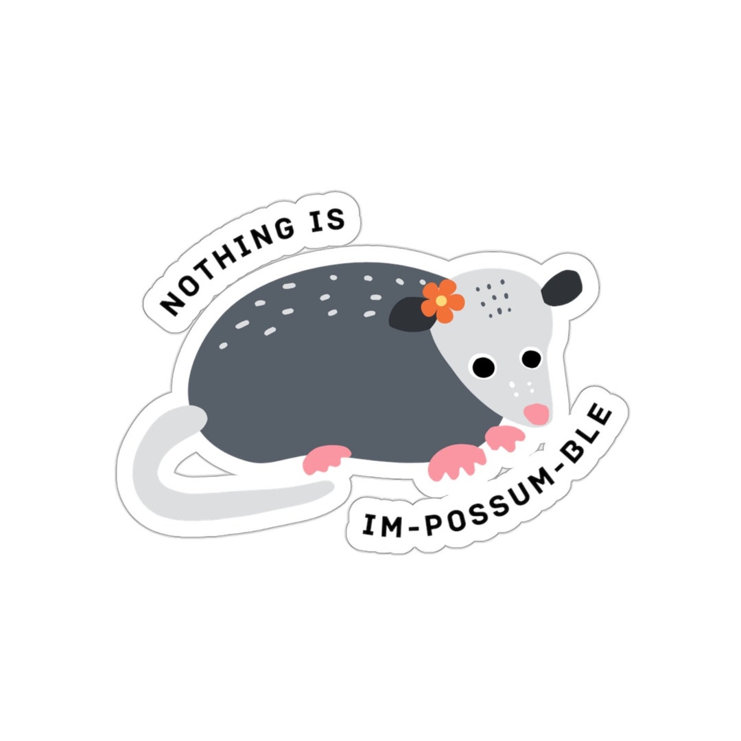 Possum Sticker, Possum Laptop Vinyl Decal, Possum Water Bottle Decal ...