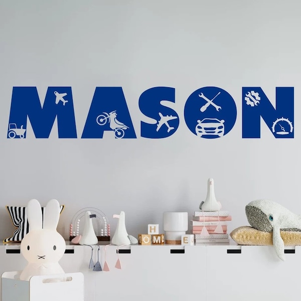 Kids Name Wall Decal - Etsy