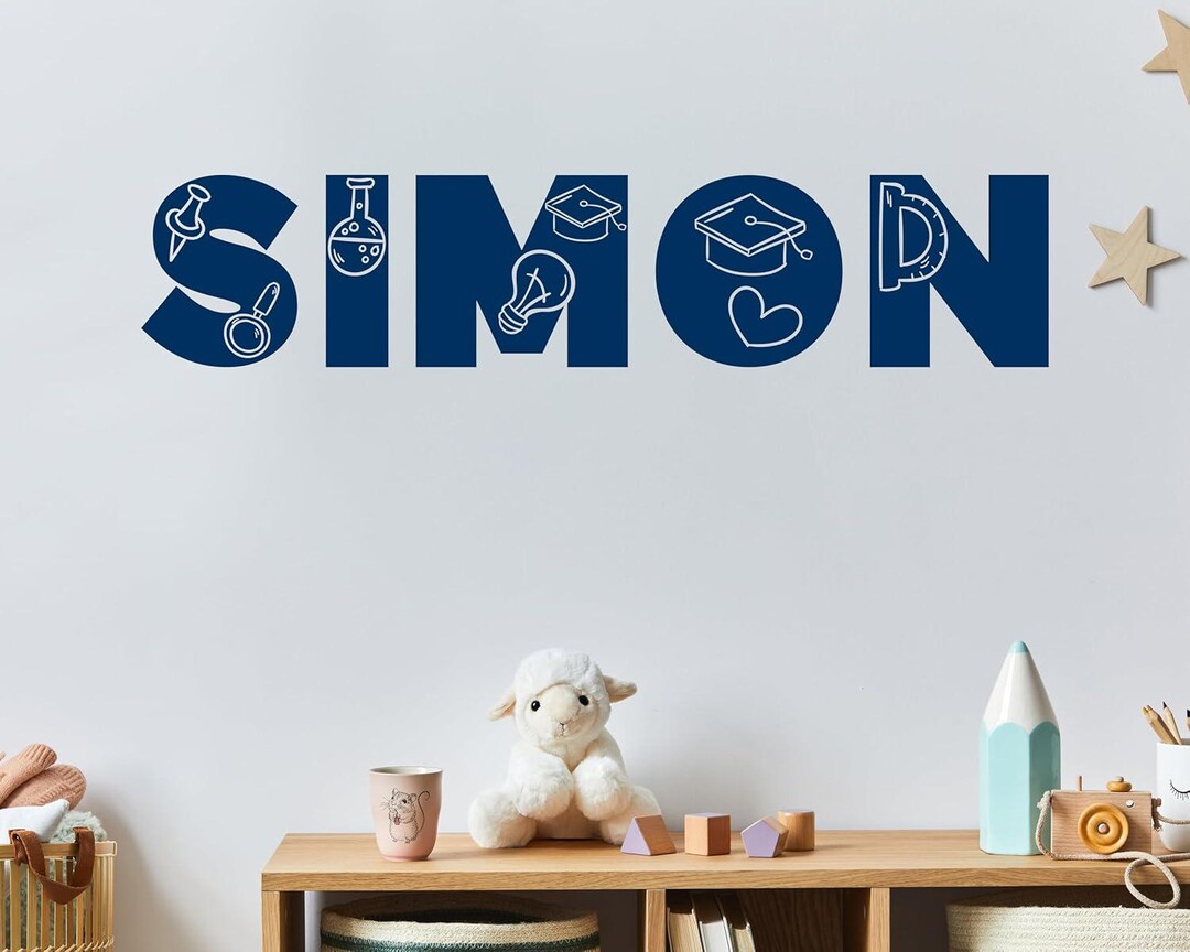 Custom Educational Wall Name Decals - Classroom Wall Decals ...