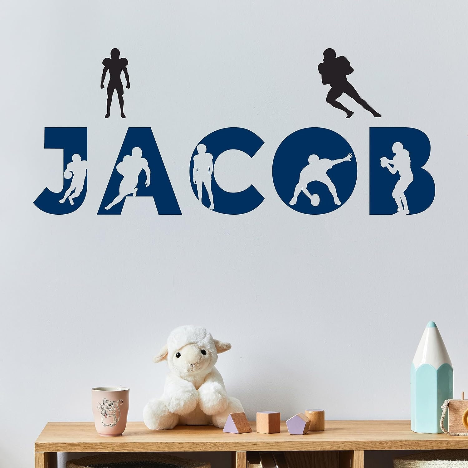 Football Custom Wall Name Decal for Boys, Football Theme Decor, Boys ...