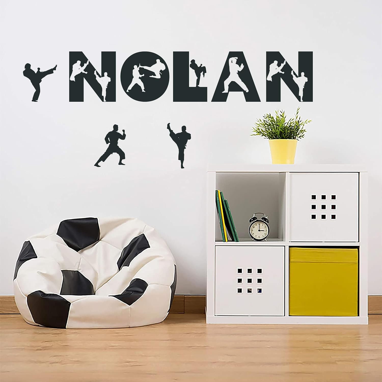 Karate Name Wall Decal, Karate Decal for Boys, Boys Room Decor, Kids ...