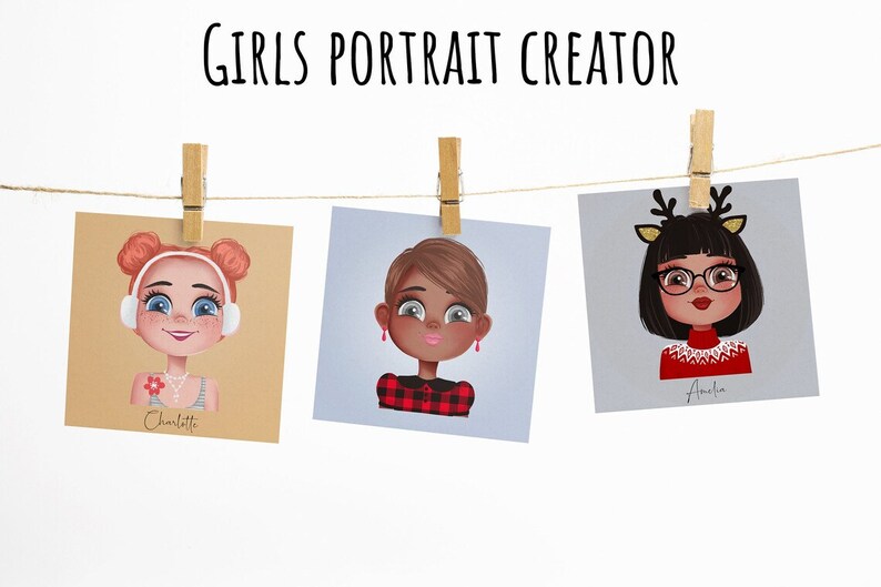 Custom Cartoon Portrait, Cartoon Avatar, Personalized Portrait ...