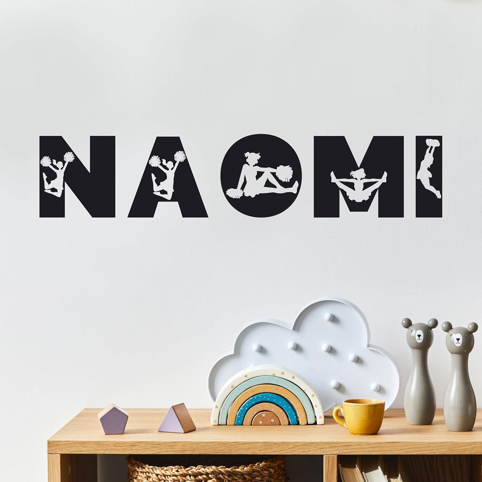 Personalized Cheerleader Name Wall Decal: Girls Room Decor - Etsy