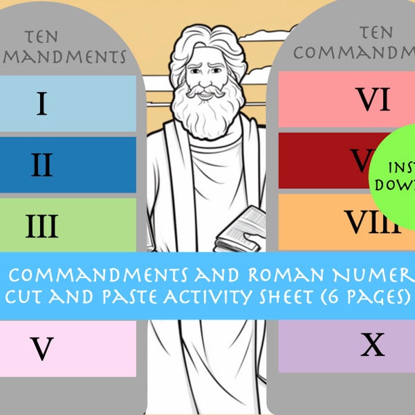 Ten Commandments Activity - Etsy
