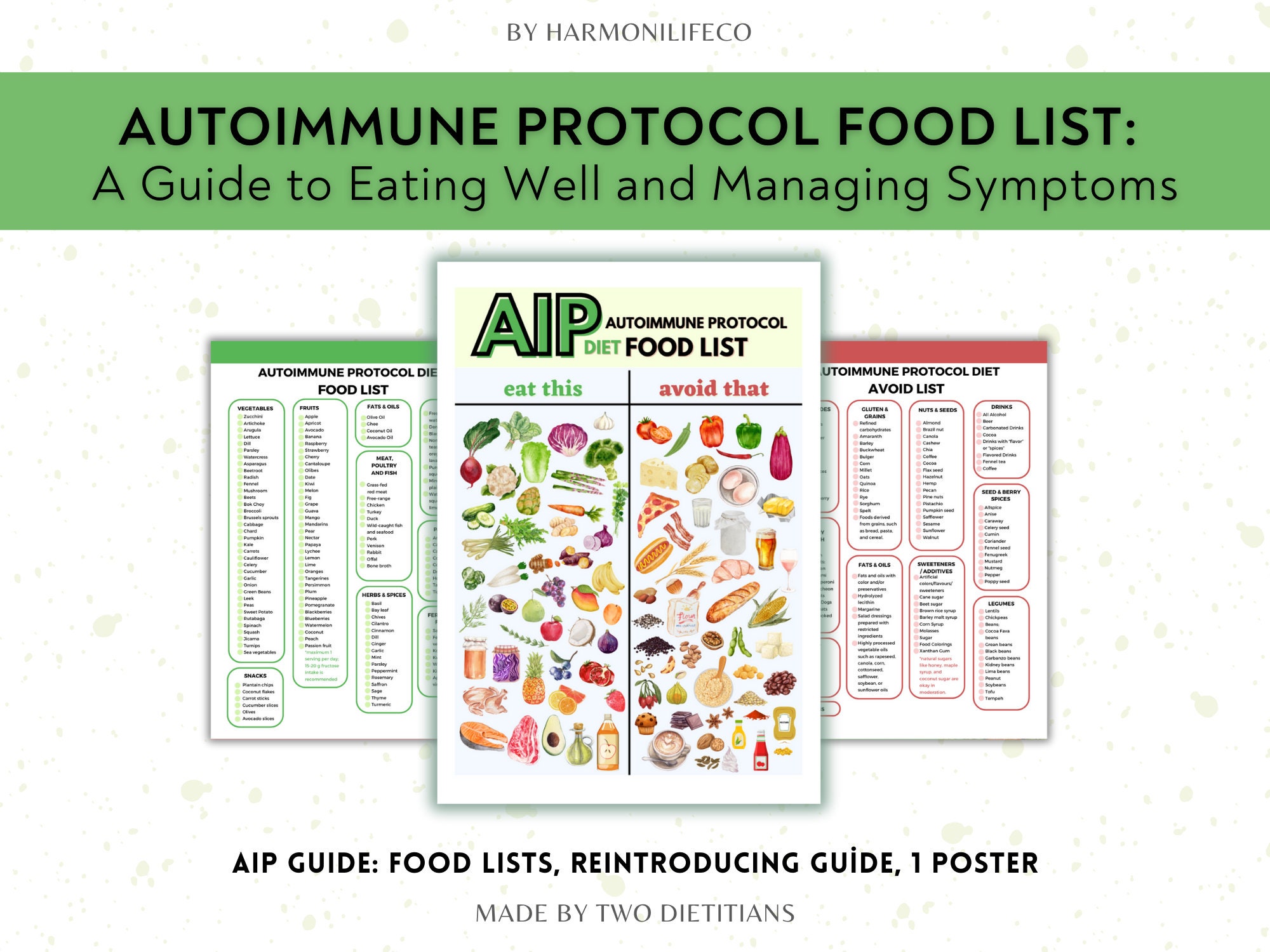 AIP Food List Autoimmune Protocol Diet Guide Autoimmune Disease Food ...