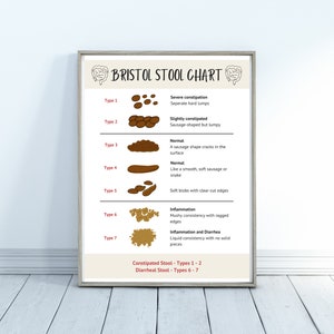 Bristol Stool Chart Digestive Health Tracker Healthy Poop Bowel ...