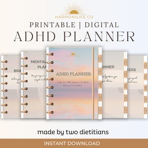 ADHD Planner Adult, Printable ADHD Productivity Journal, Digital Adhd ...