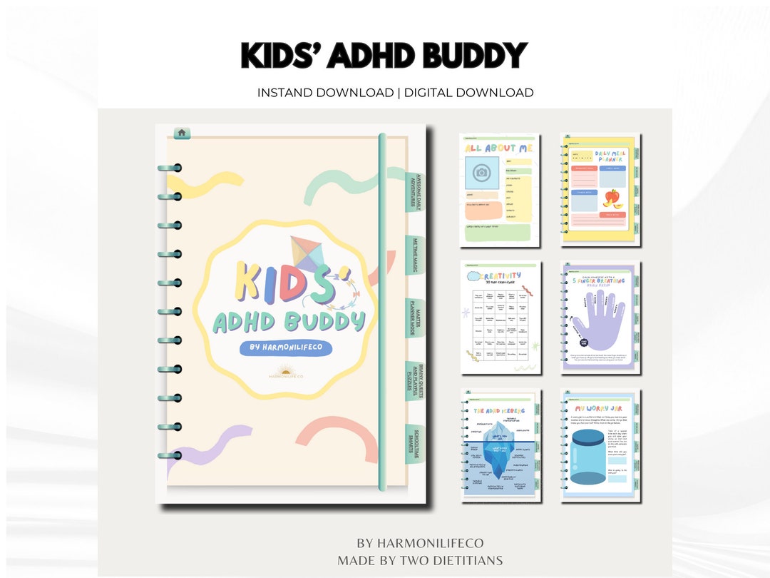Kids ADHD Buddy, ADHD Worksheets for Kids Bundle | Neurodivergent ...
