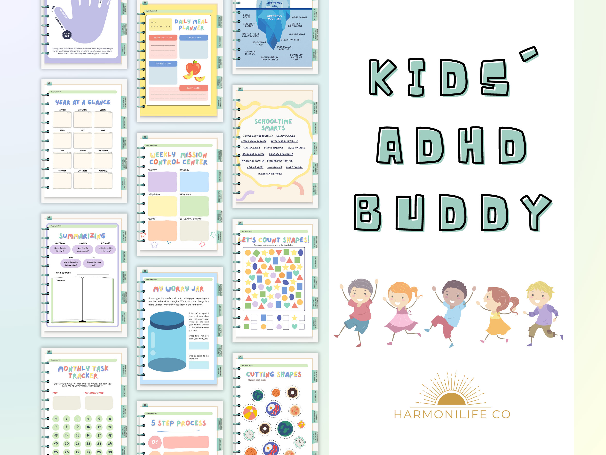 Kids ADHD Buddy ADHD Worksheets for Kids Bundle - Etsy UK