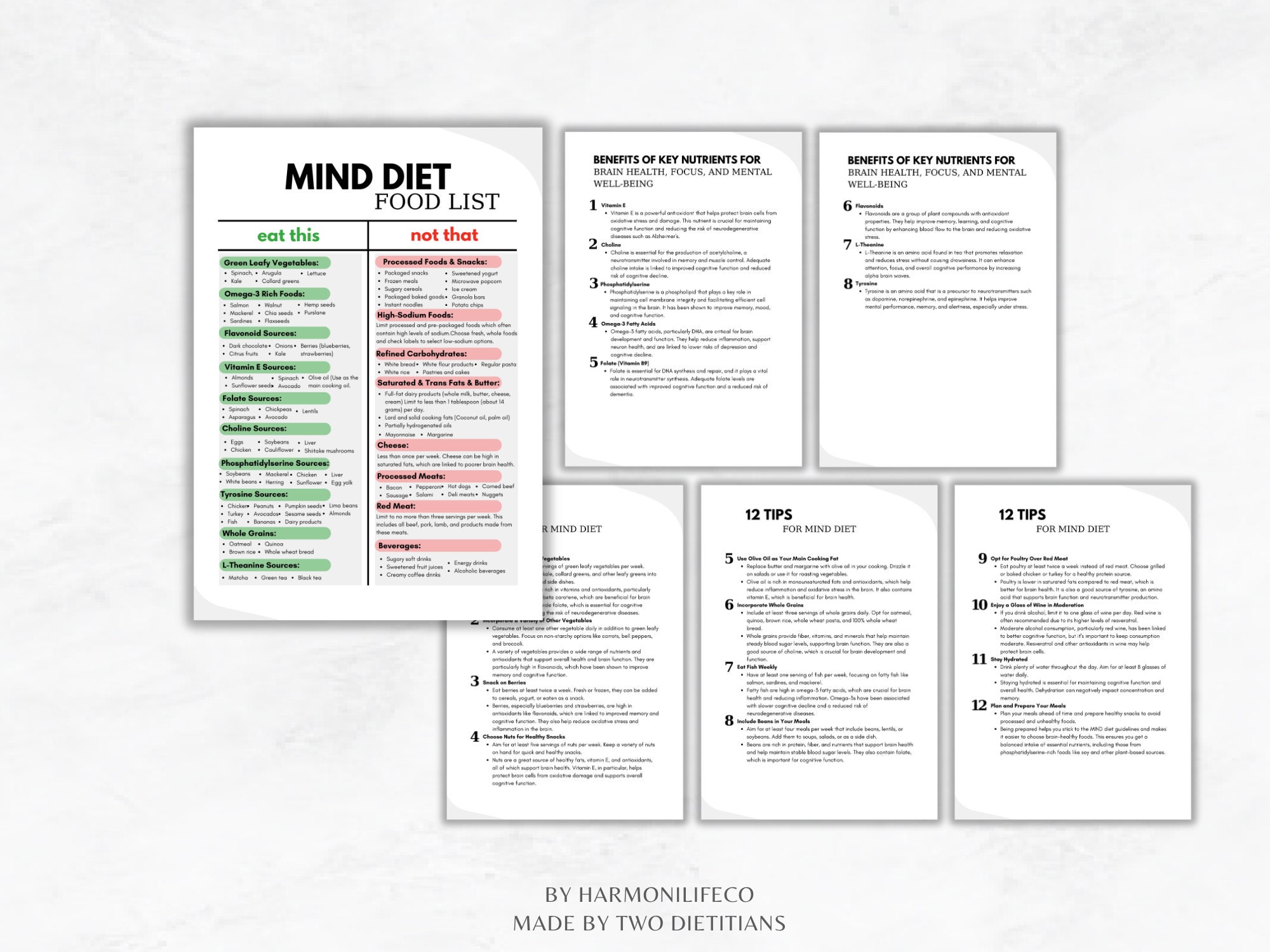MIND Diet Food List Boost Brain Health Prevent Cognitive Decline Food ...