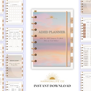 ADHD Planner Adult, Printable ADHD Productivity Journal, Digital Adhd ...