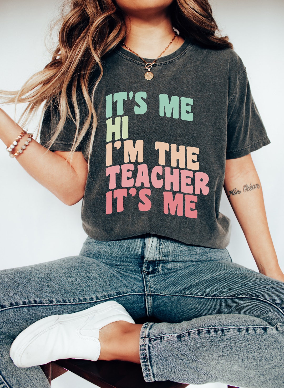 It's Me Hi I'm the Teacher It's Me Shirt, Teacher Shirt, Teacher ...