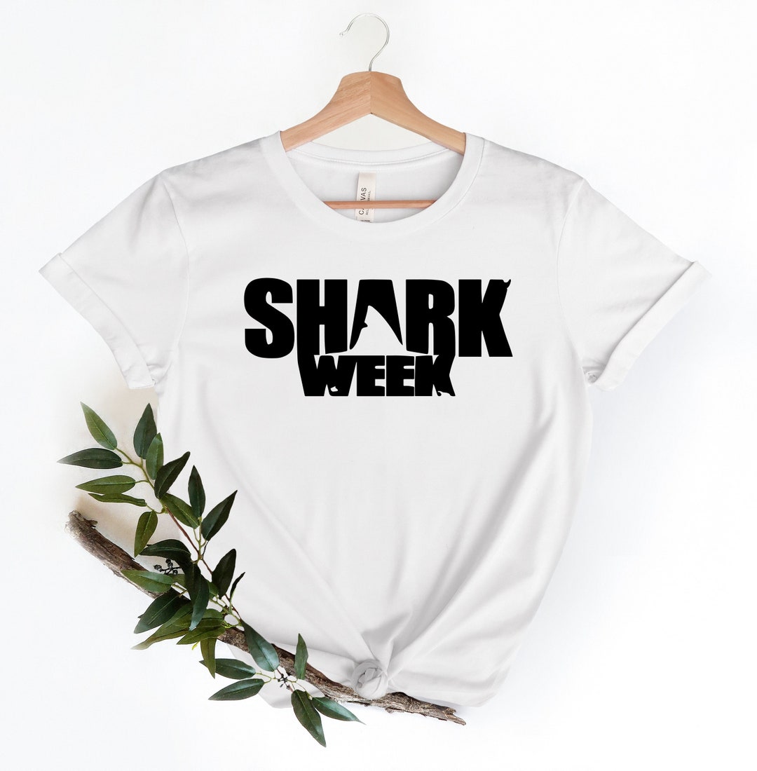 Shark Week Shirt, Beach Summer Tee Shark Fans, Great White Shark, Shark ...