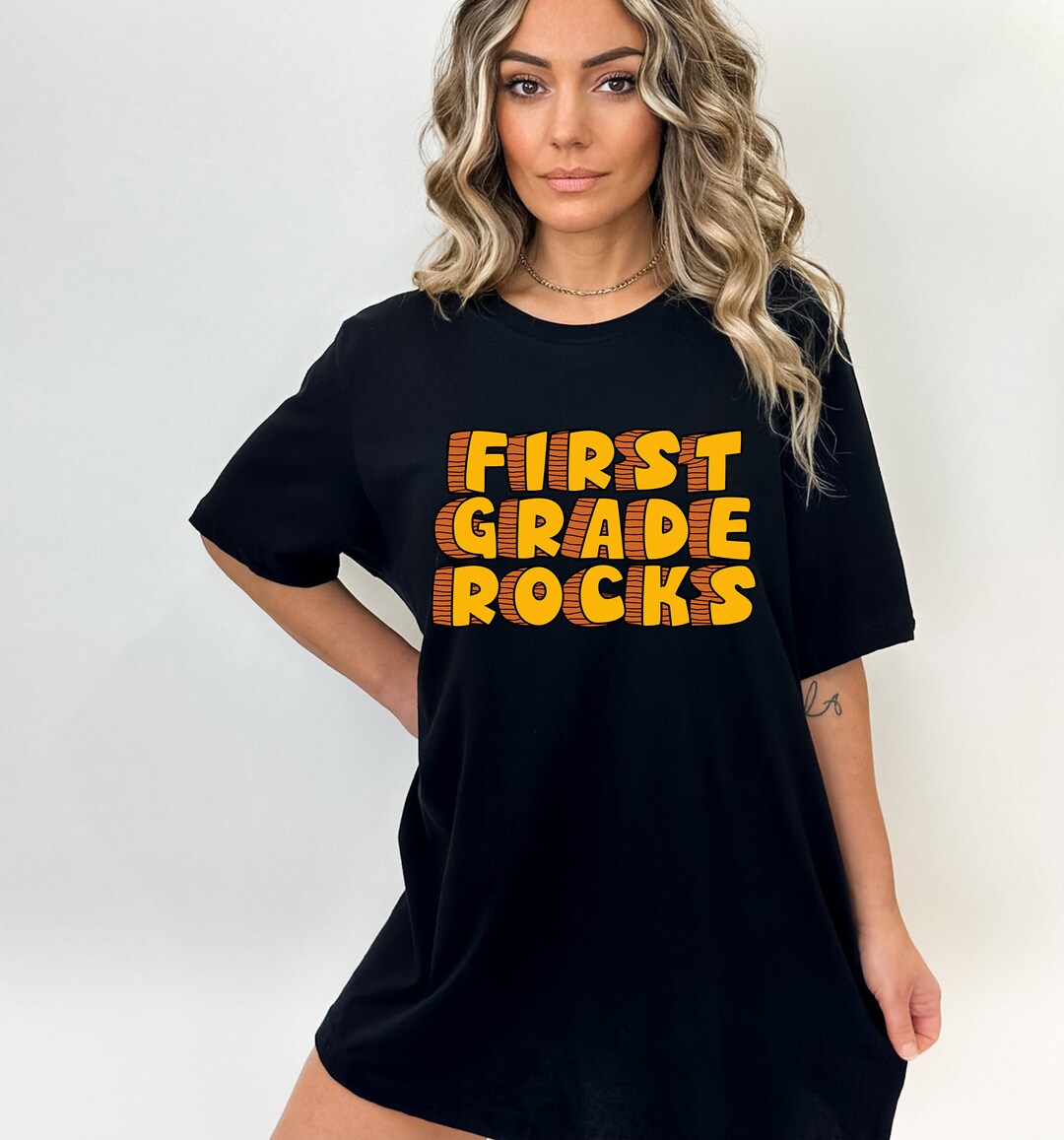 First Grade Rocks Shirt 1st Grade Teacher Shirt First Day of - Etsy