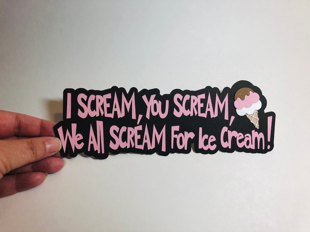 Ice Cream Scrapbook Title, Paper Piecing, Summer Title Piece, Cut Out ...