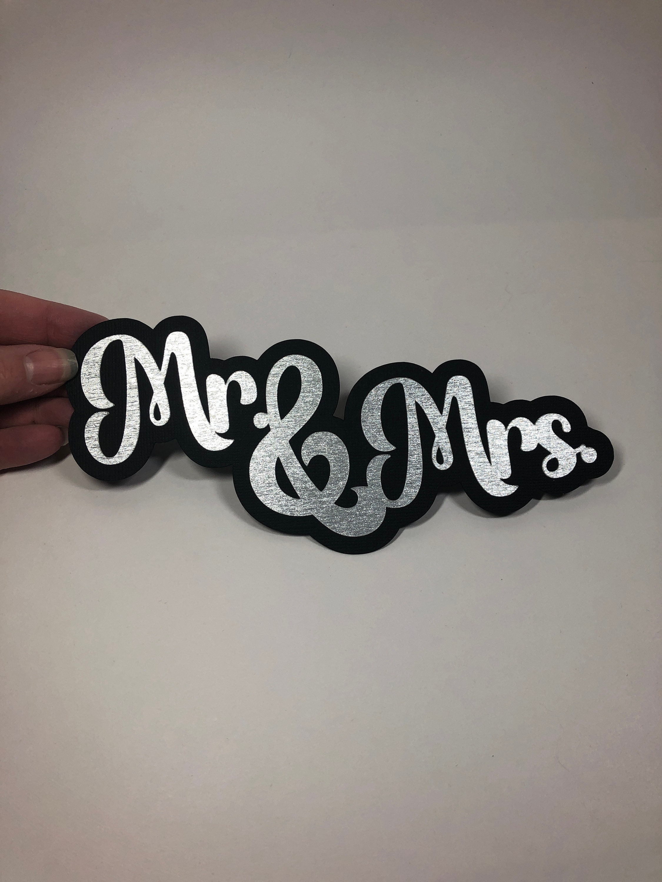 Mr. & Mrs. Scrapbook Title, Wedding Title Piece, Wedding Cake Topper ...
