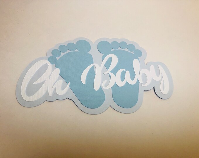 Oh Baby Scrapbook Title, Boy Paper Piecing, Kid Diecut, Boy Cut Out ...