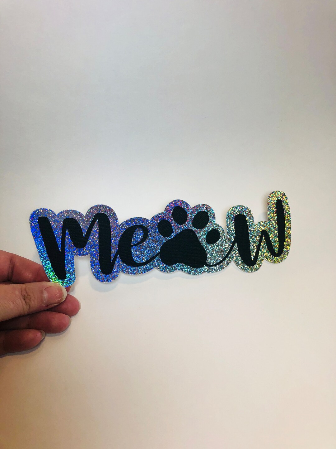 Meow Title, Cat Paper Piecing, Pet Title Piece, Diecut Cut Out ...