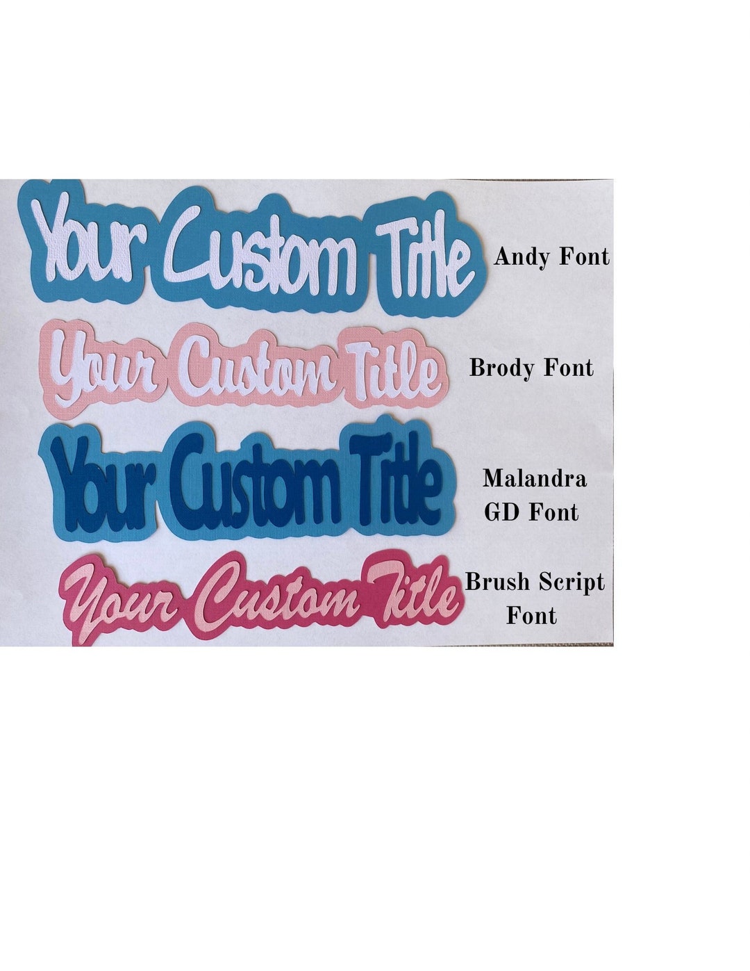 Custom Scrapbook Title, Custom Scrapbook Die-cut, Handmade Custom ...