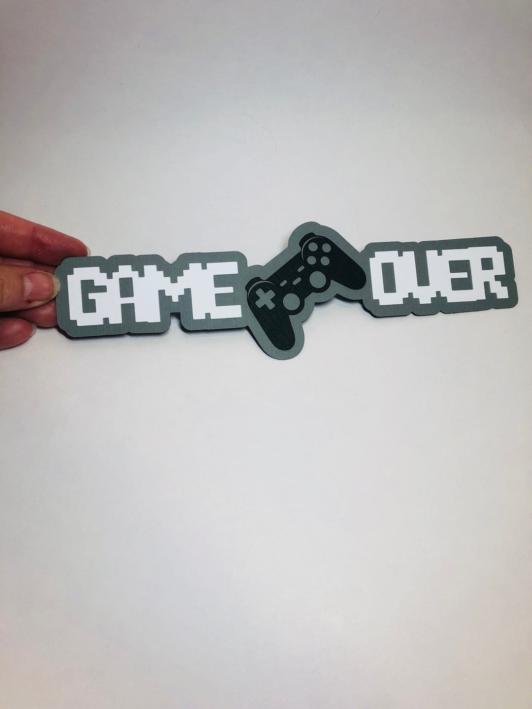 Game Over Scrapbook Title, Gamer Paper Piecing, Playing Video Games ...