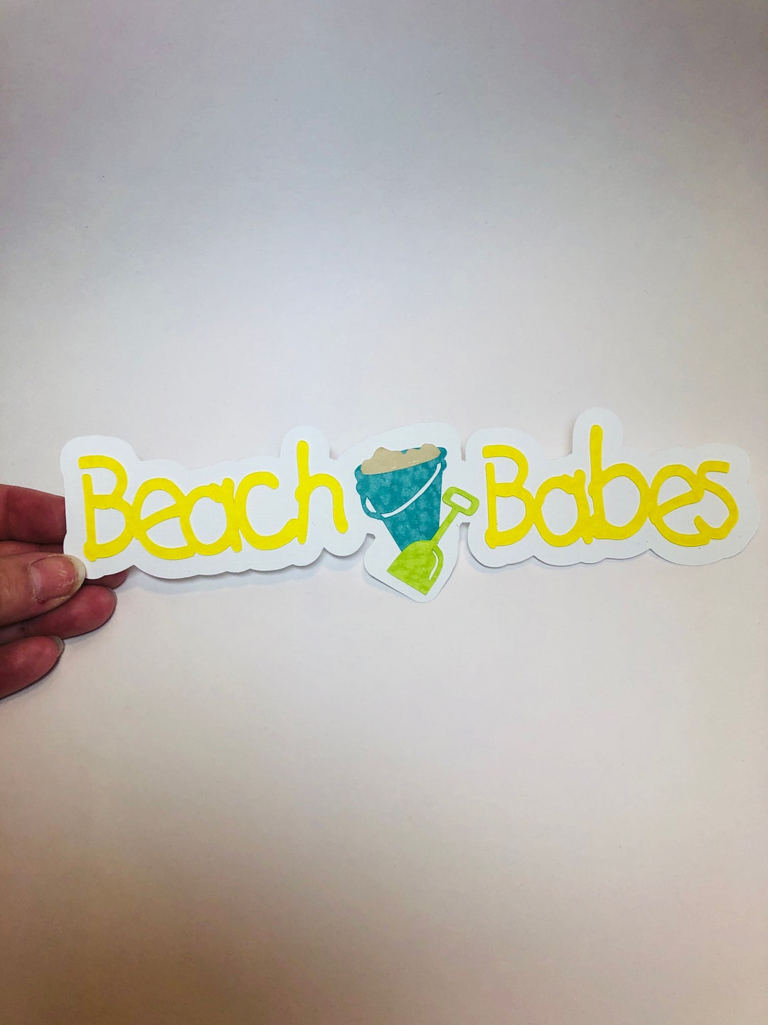 Beach Babes Scrapbook Title, Beach Paper Piecing, Beach Title Piece ...