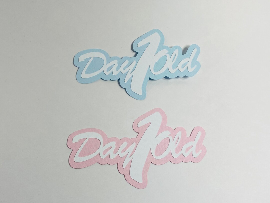 1 Day Old Scrapbook Title, Newborn Title Piece, Infant Scrapbook Die ...