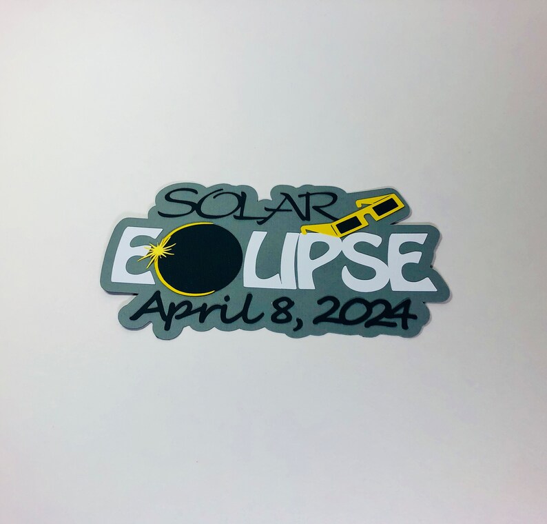 April 8, 2024 Solar Eclipse Scrapbook Title Eclipse Premade Paper ...