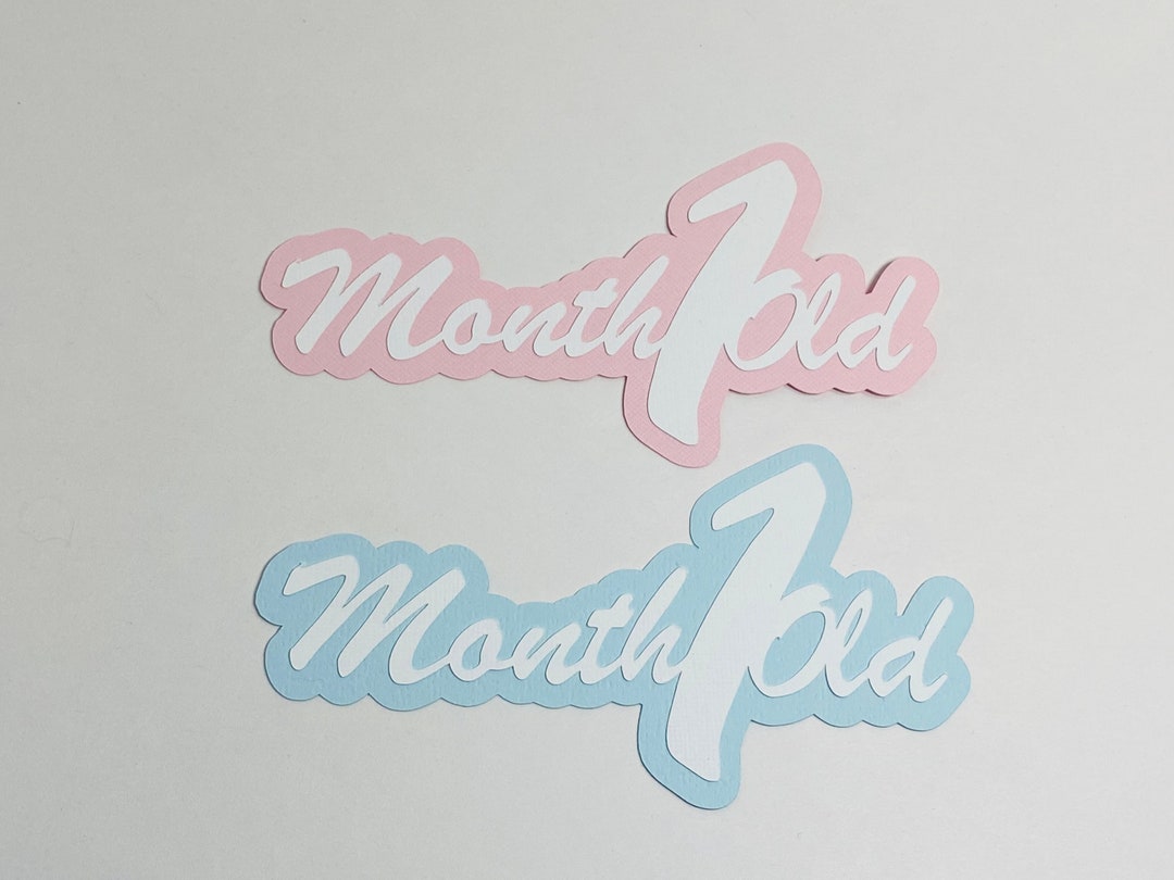 1 Month Old Scrapbook Title, Newborn Title Piece, Infant Scrapbook Die ...