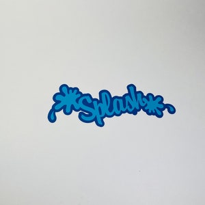 Splash Scrapbook Title, Pool Paper Piecing, Swimming Title Piece, Lake ...