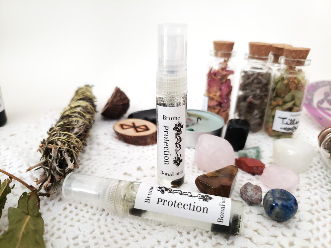 Magical Protection and Purification Mist With Obsidian Stones for Beginning Magic Ritual or ...
