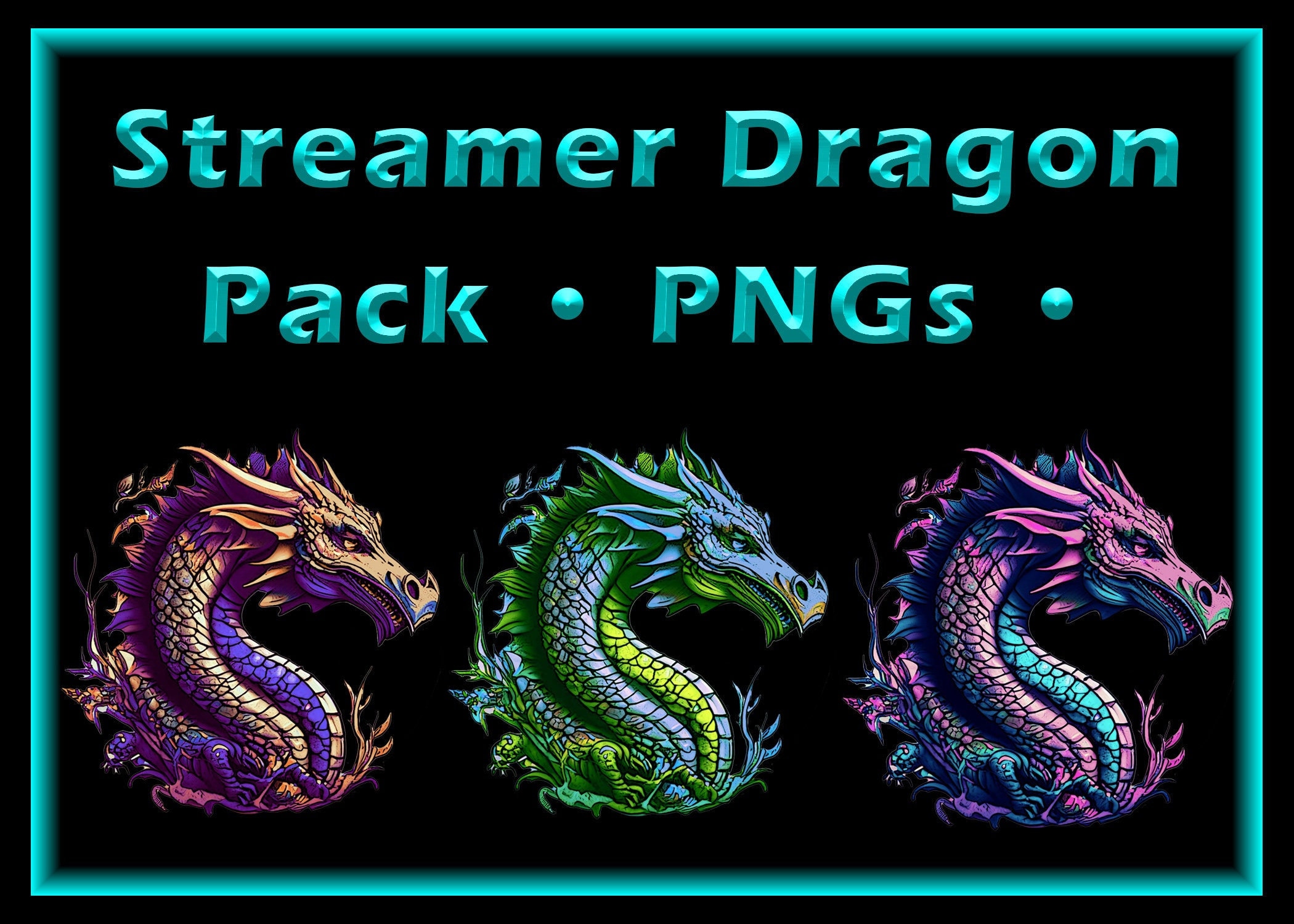 Dragon Icons PNG Pack - Etsy