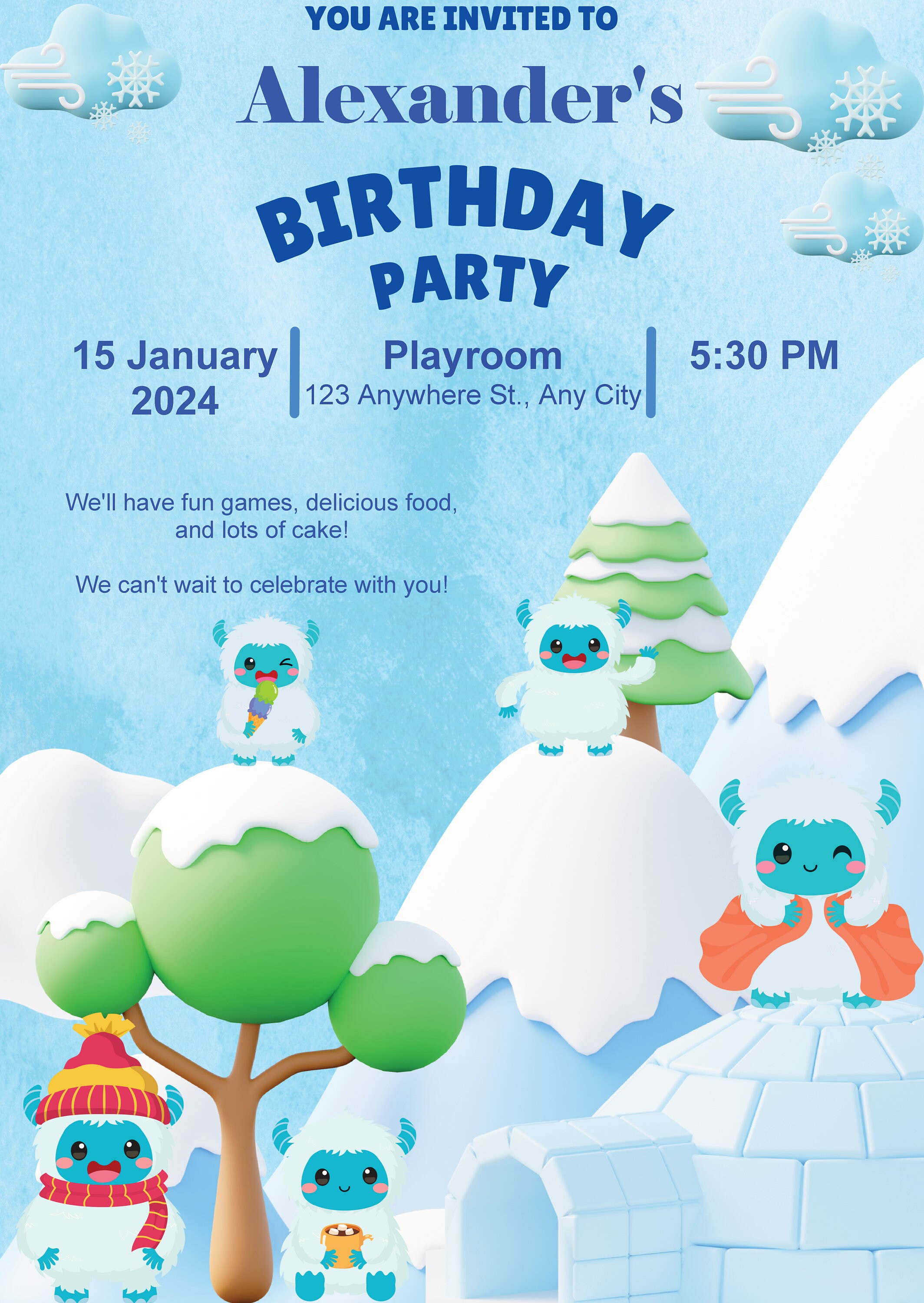 Editable Birthday Invitation, Birthday Virtual Invitation, Birthday ...