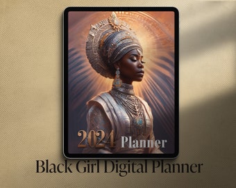 Digital Planner 2024 Black Girl, Daily, Weekly and Monthly Planner for ...
